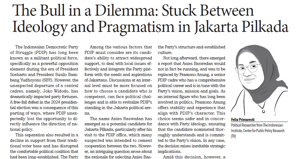 The Bull in a Dilemma: Stuck Between Ideology and Pragmatism in Jakarta ...